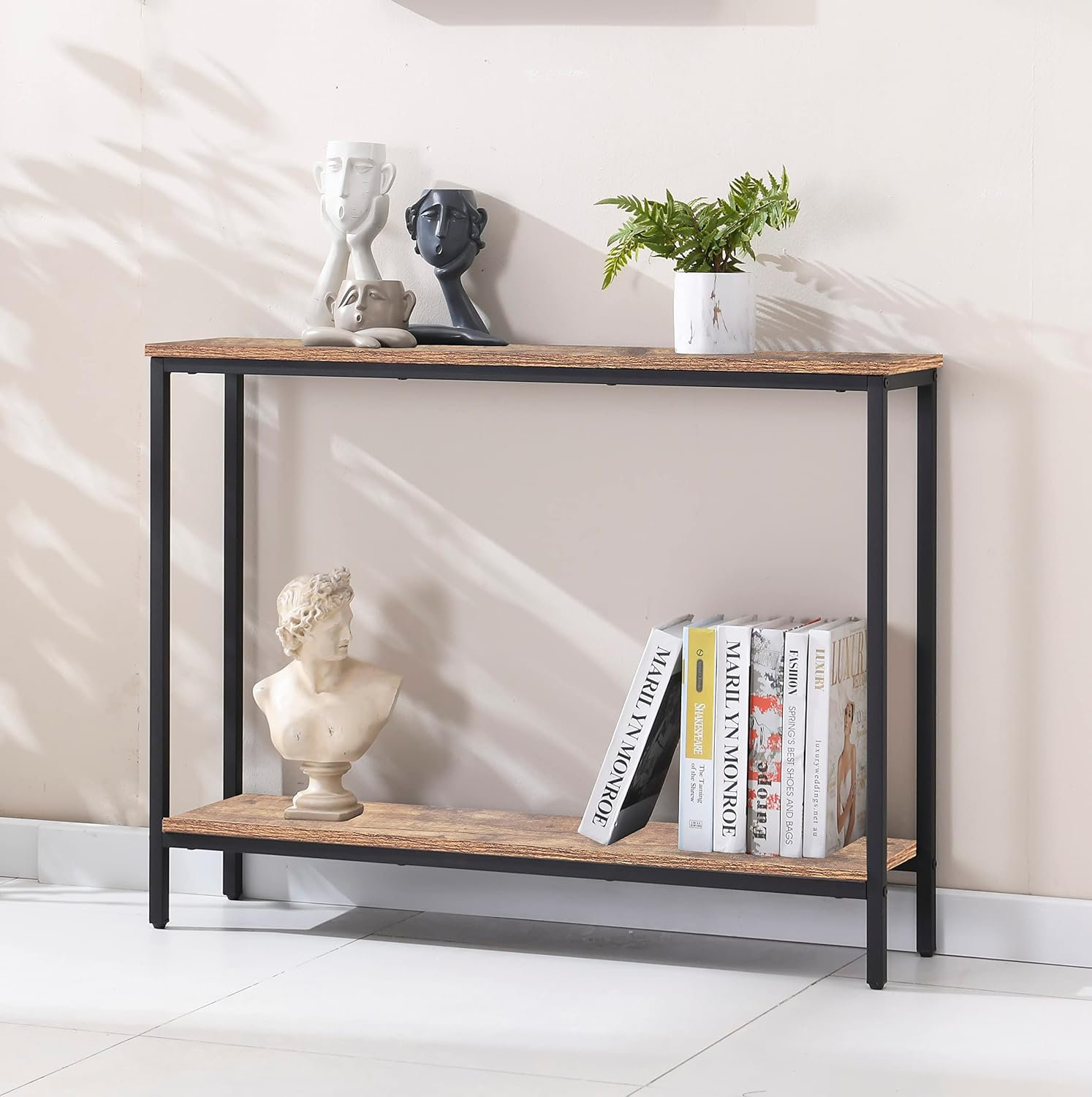 17 Stories Industrial Sofa Console Table For Living Room, Office ...