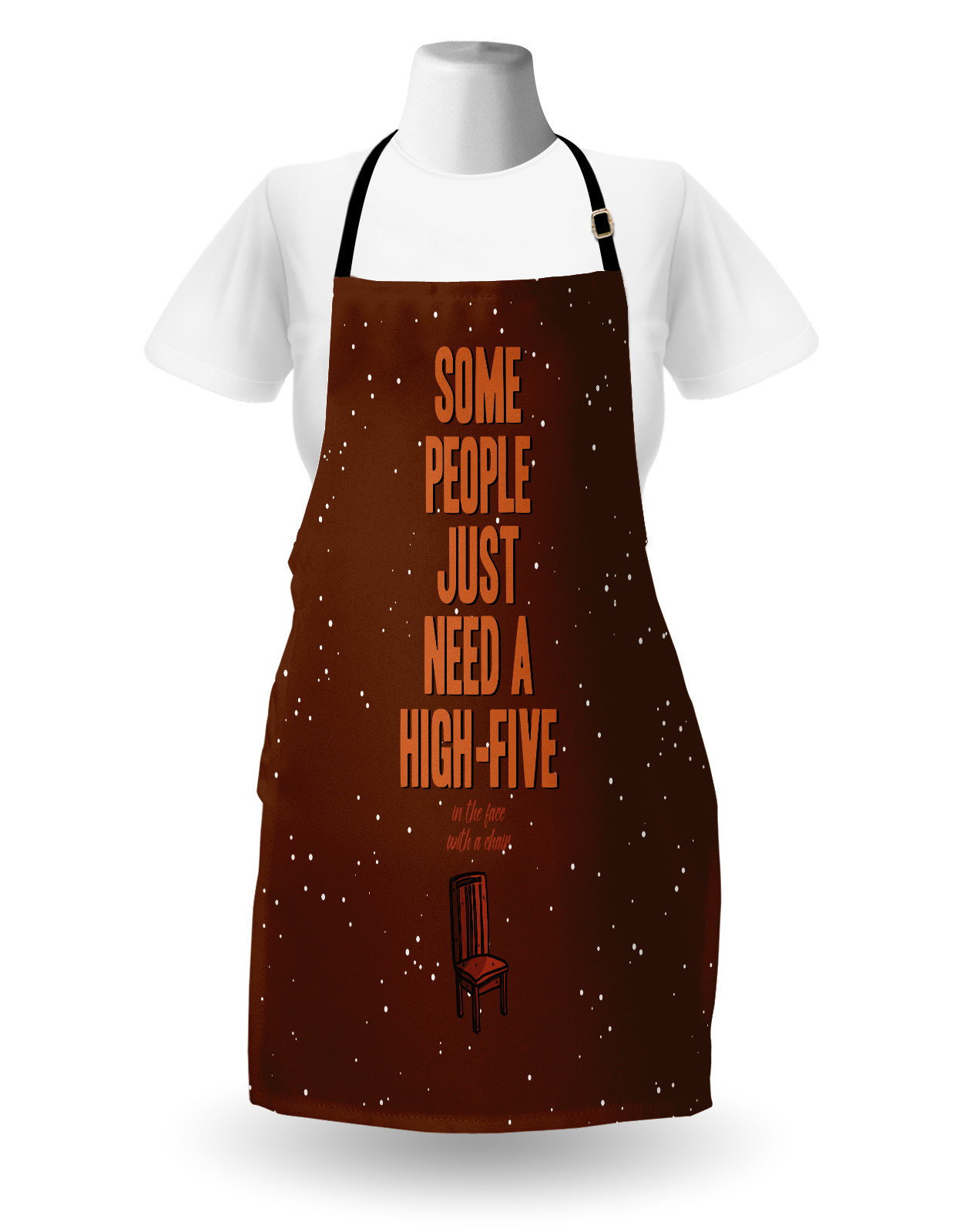 East Urban Home Meme Apron Unisex Funny High 5 in Face Words Adult Size ...
