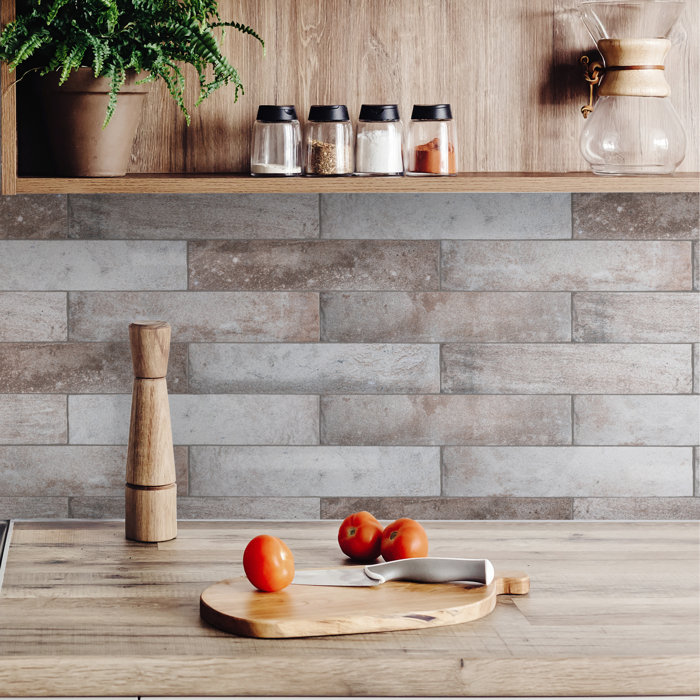 Merola Tile Americana Boston Brick 2-1/2 In. X 10 In. Porcelain Rustic ...