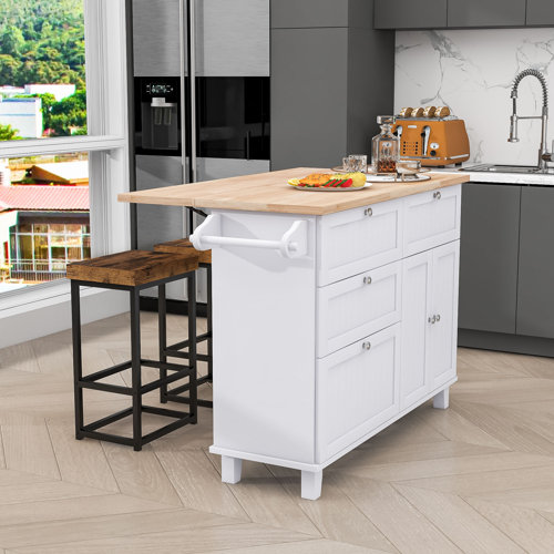 Red Barrel Studio® Rosauro Dining Table Set with Storage Cabinet, 4 ...