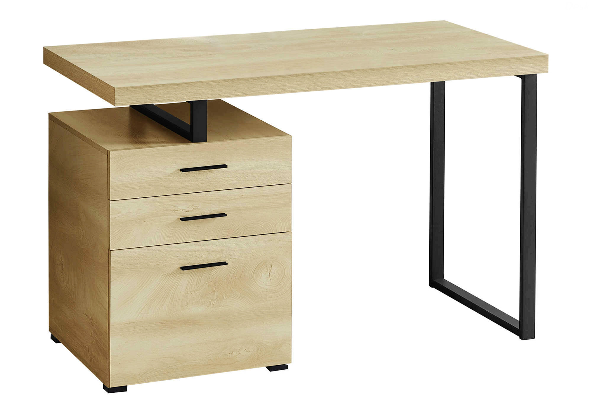 Latitude Run® Computer Desk, Rectangle Office Desk With Storage Drawers ...