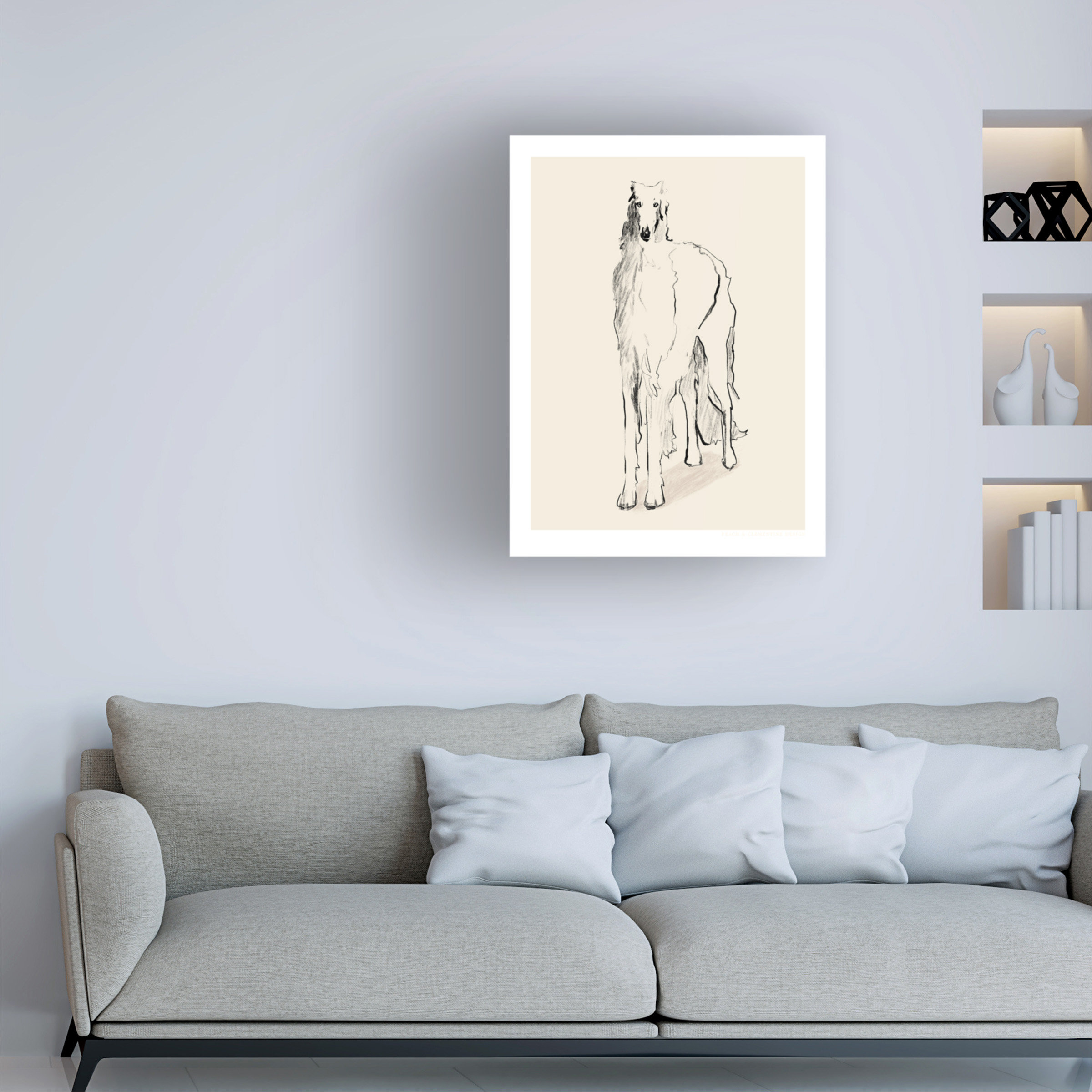 Ebern Designs Bolog Jenny Liz Rome Pandc Borzoirussianwolfhound Canvas ...