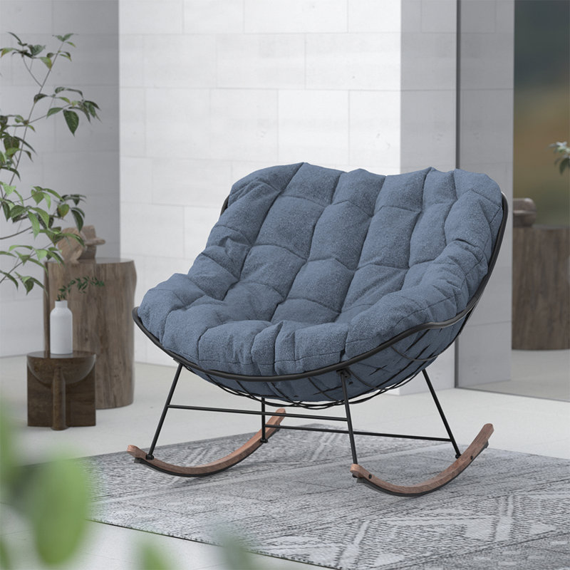 Corrigan Studio® Steel Rocking Chair With Cushion & Reviews | Wayfair