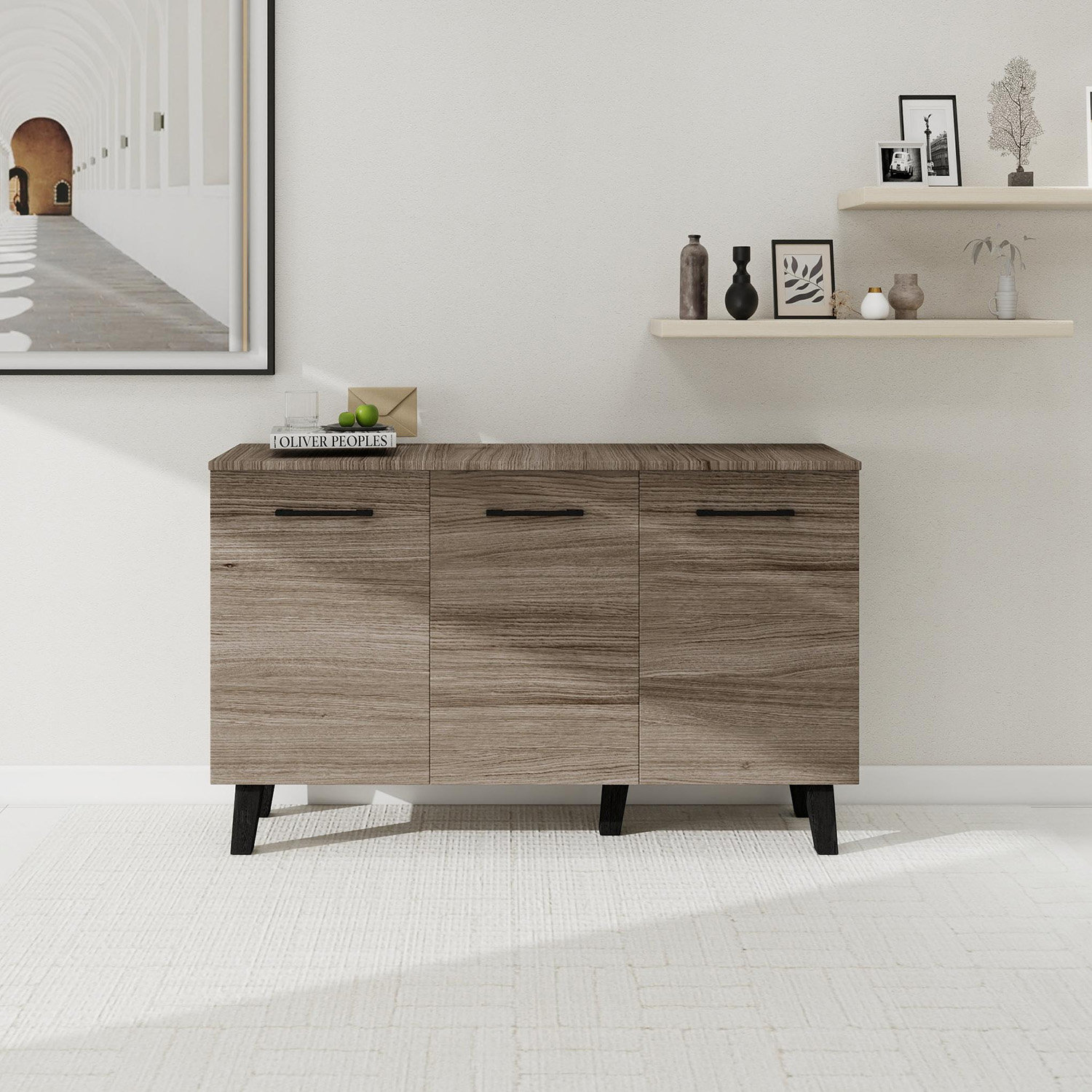 George Oliver Gray Multi-Function Cabinet | Wayfair