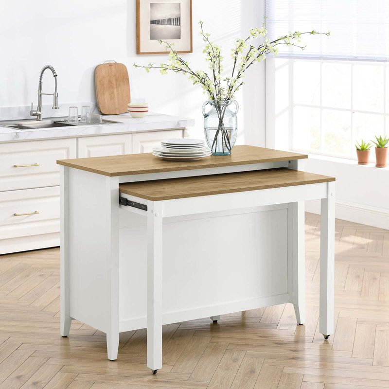 Modway Garland Kitchen Island In Oak White | Wayfair