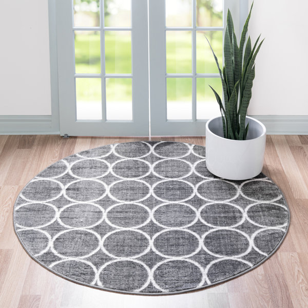 Ebern Designs Obion Geometric Dark Gray/Light Gray Area Rug & Reviews ...