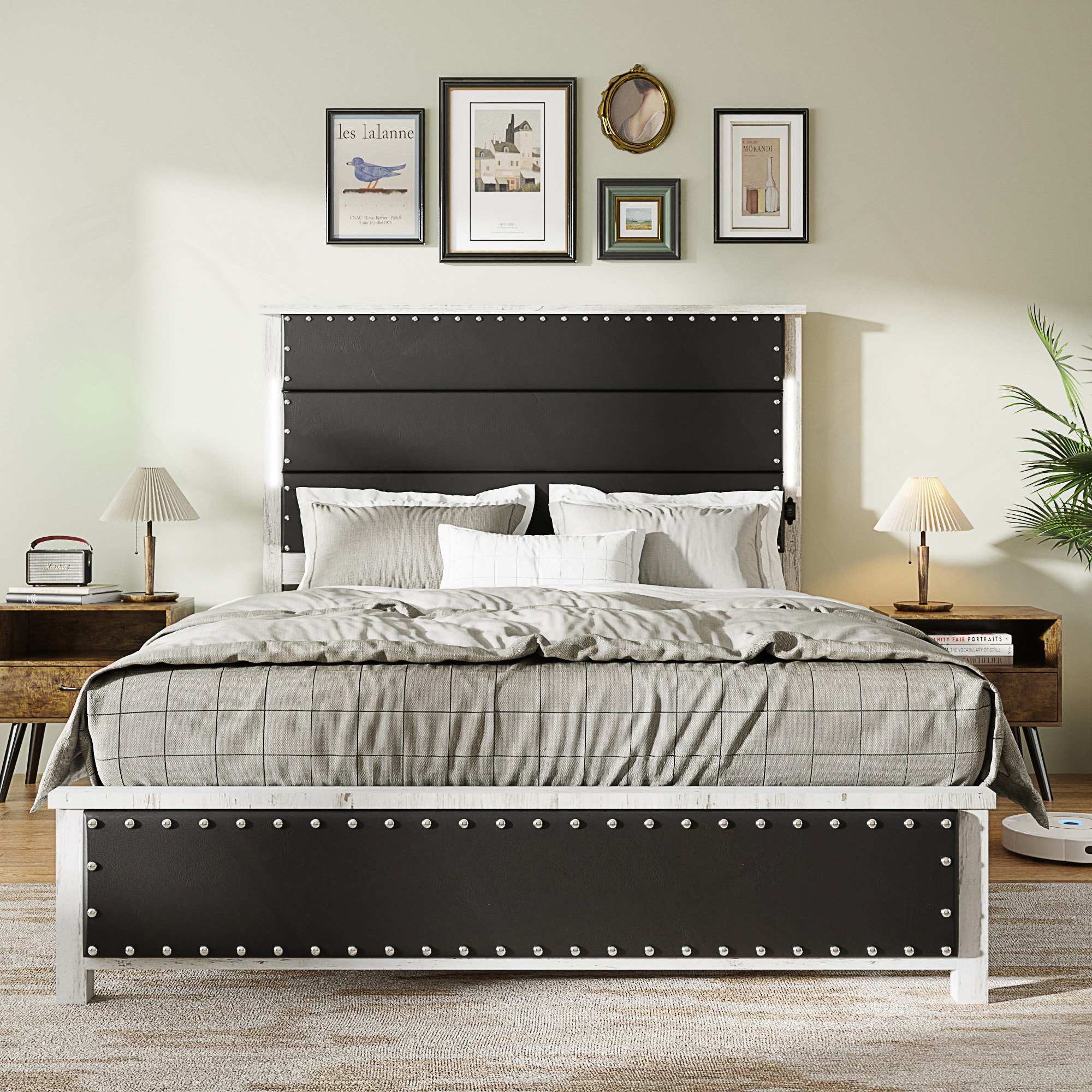Red Barrel Studio Bed Frame With Upholstered Headboard, Bed Frame With ...