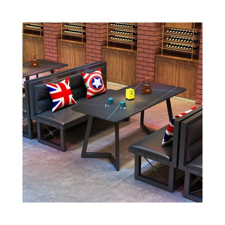 Canadian Linen Modern And Simple Style Cafe Restaurant Bench Faux ...