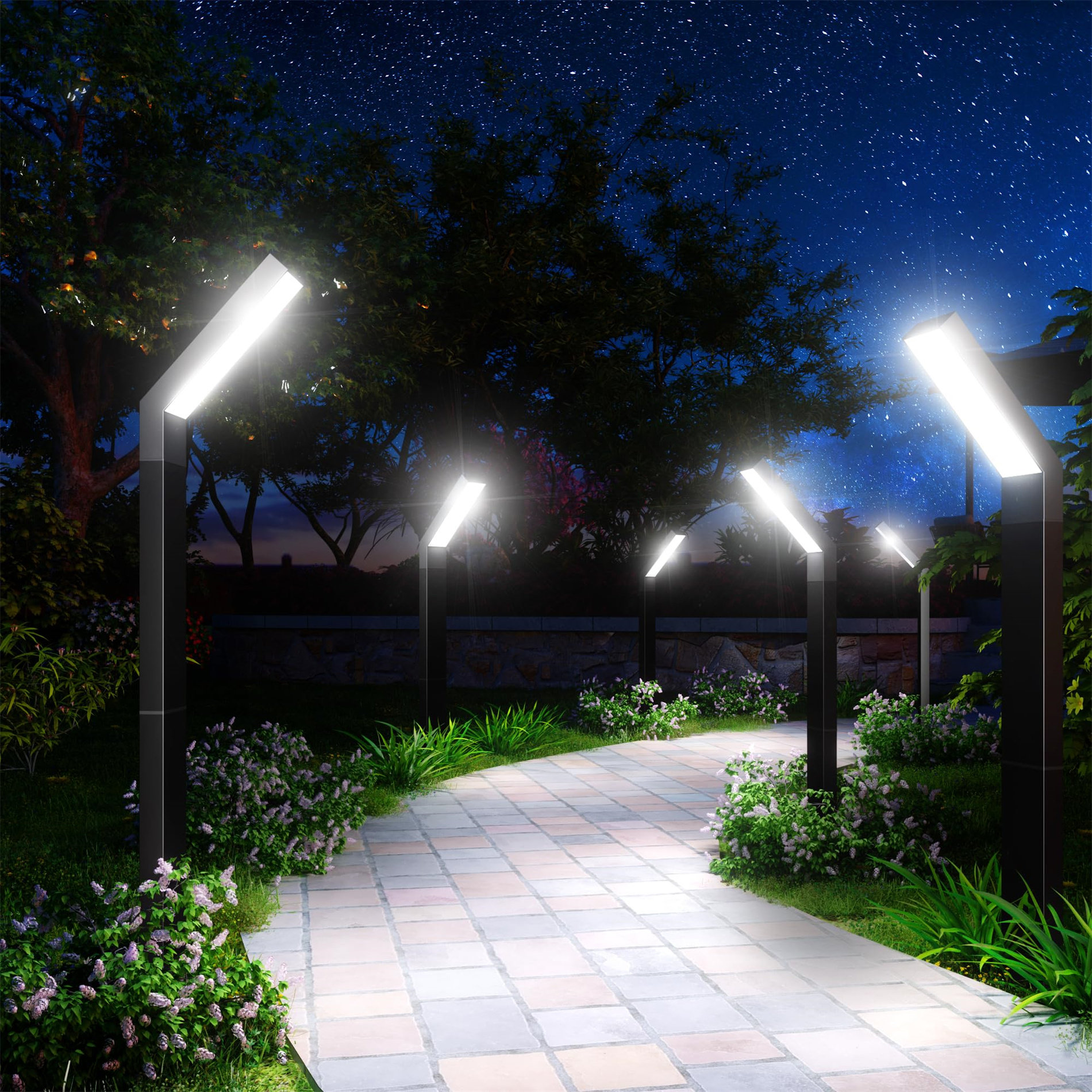URKNO Solar Powered Integrated LED Pathway Light Pack | Wayfair