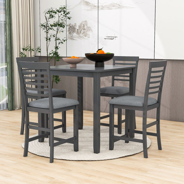 Lark Manor™ Dittmar 5 - Piece Dining Set, Counter Height Square Table ...