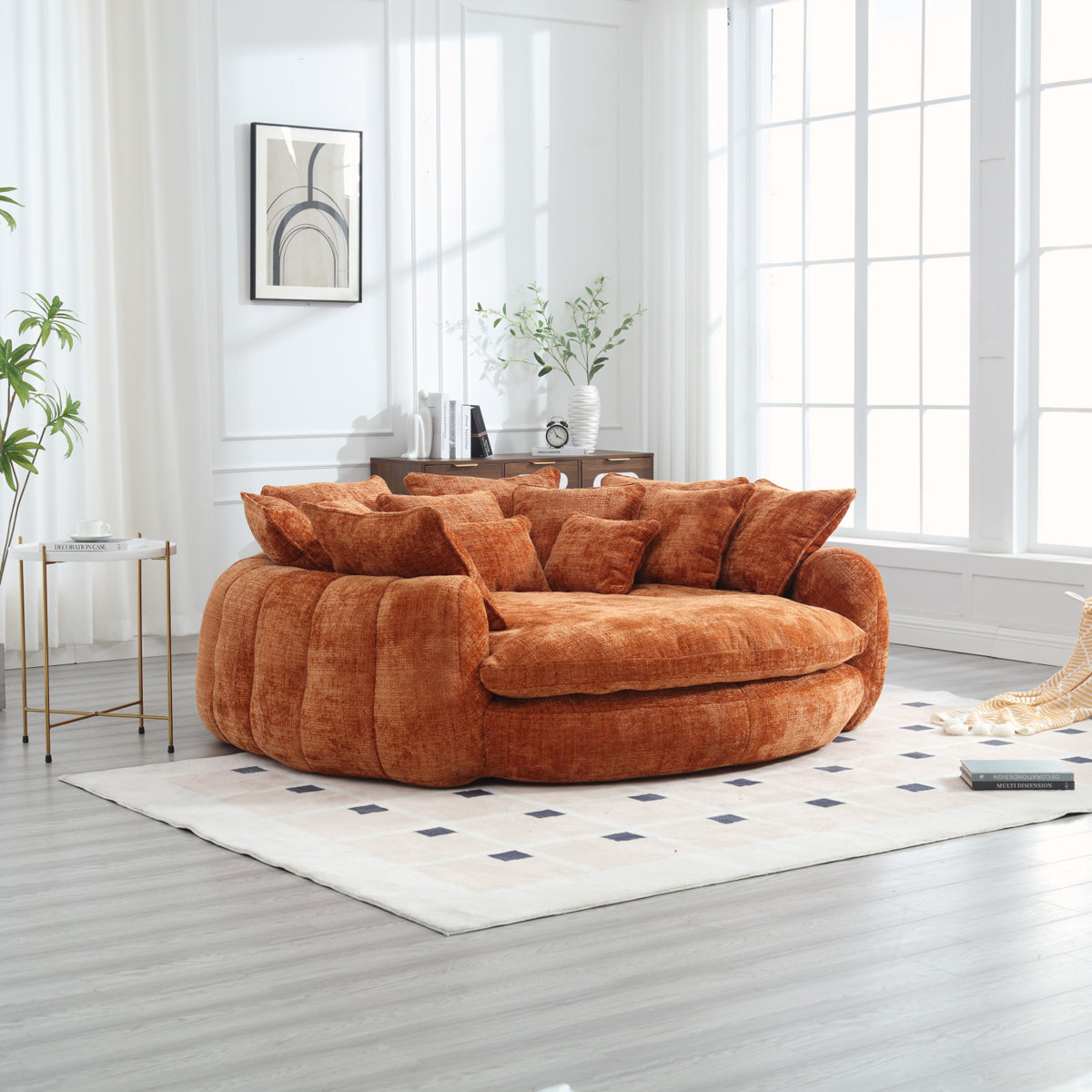 Orren Ellis Comfortable double loaf sofa bed, oversized sofa bed with ...