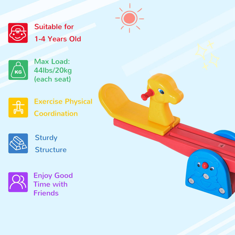 Qaba 2 Seat Plastic Teeter Totter & Reviews - Wayfair Canada