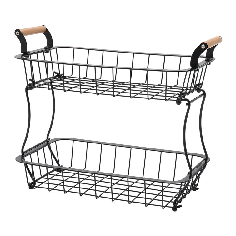Belfry Kitchen 2 Tier Wire Fruit Basket | Wayfair.co.uk