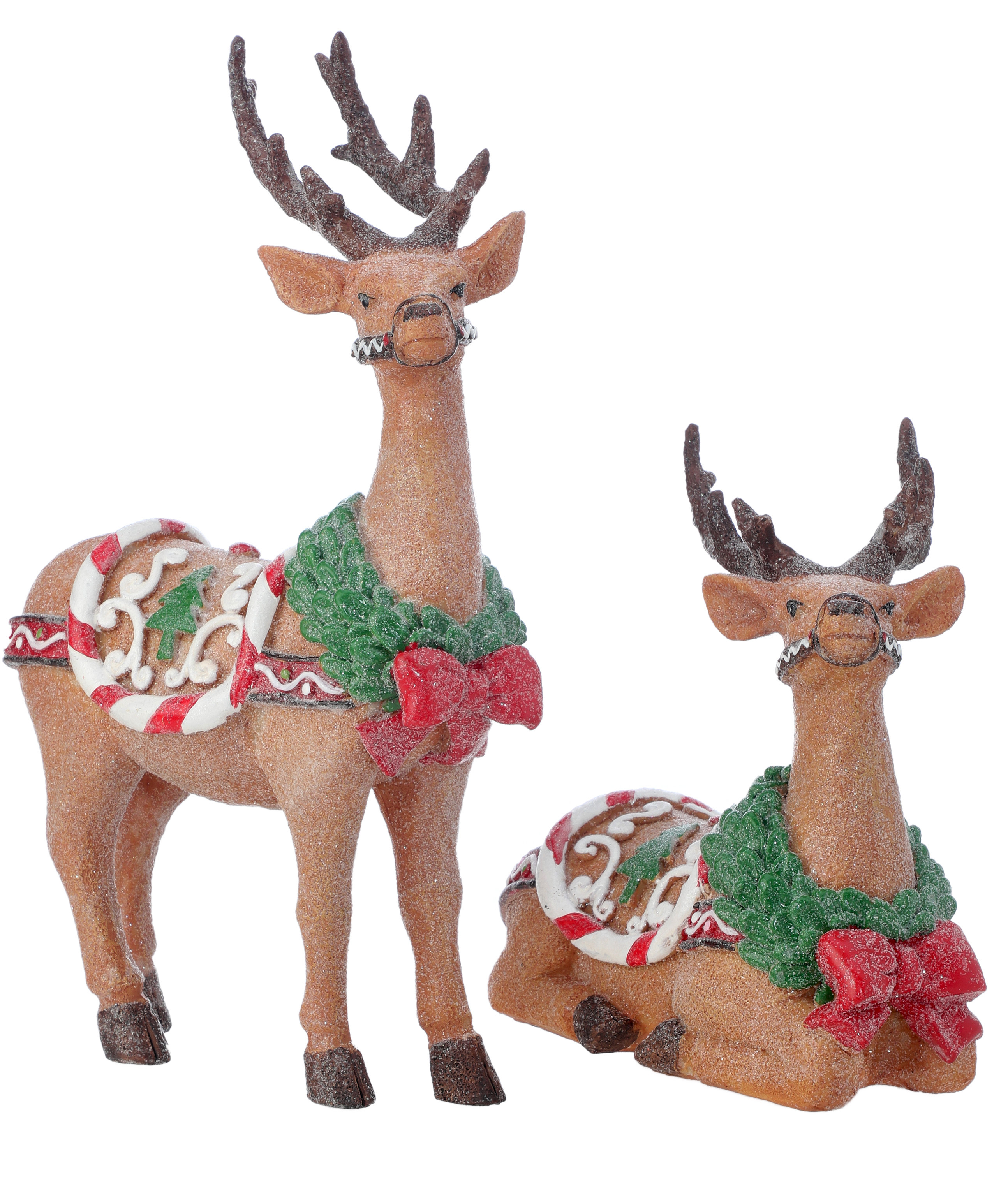 The Holiday Aisle® 8-10" Resin Gingerbread Deer Set Of 2 - Wayfair Canada