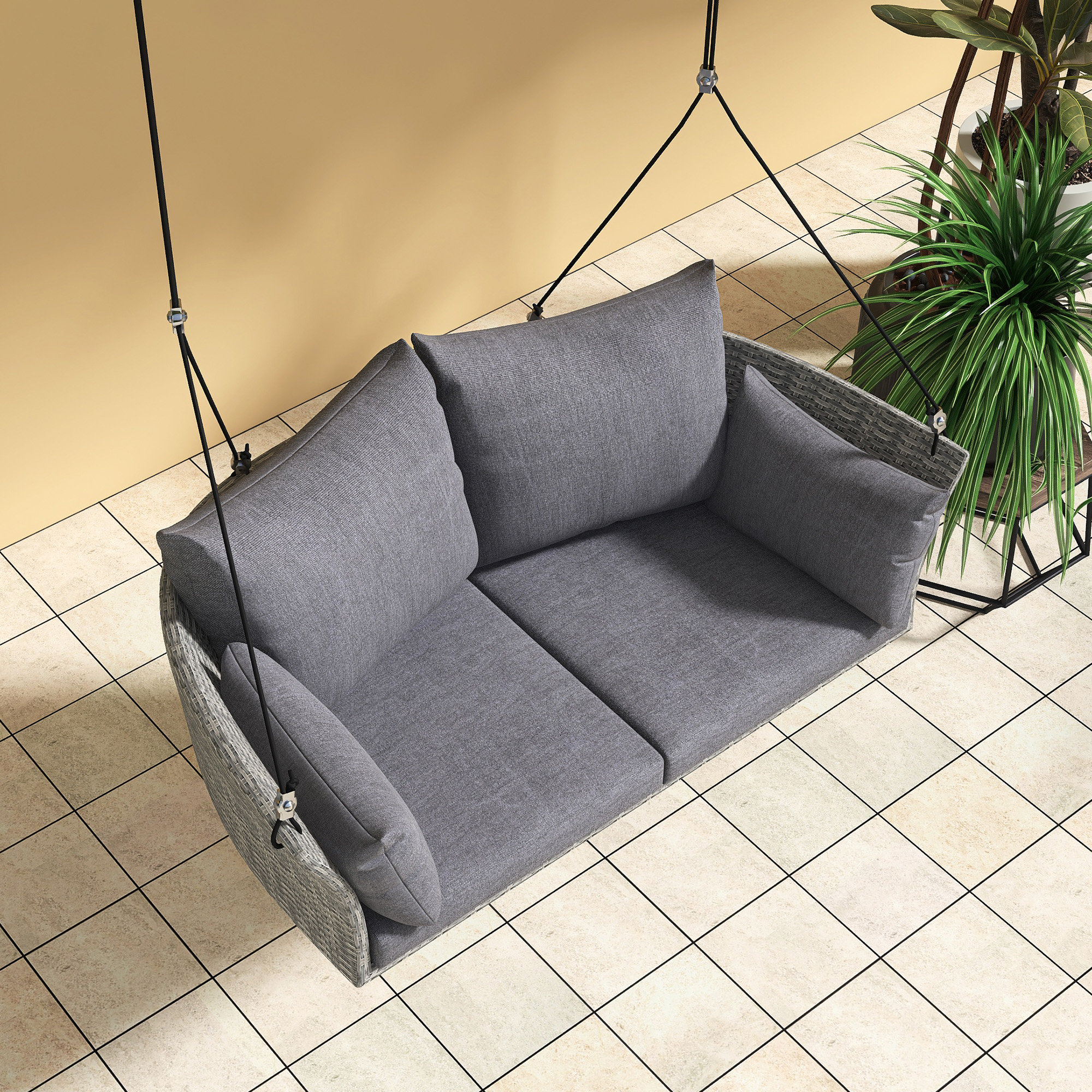 Lark Manor 2-Person Hanging Seat With Ropes - Wayfair Canada