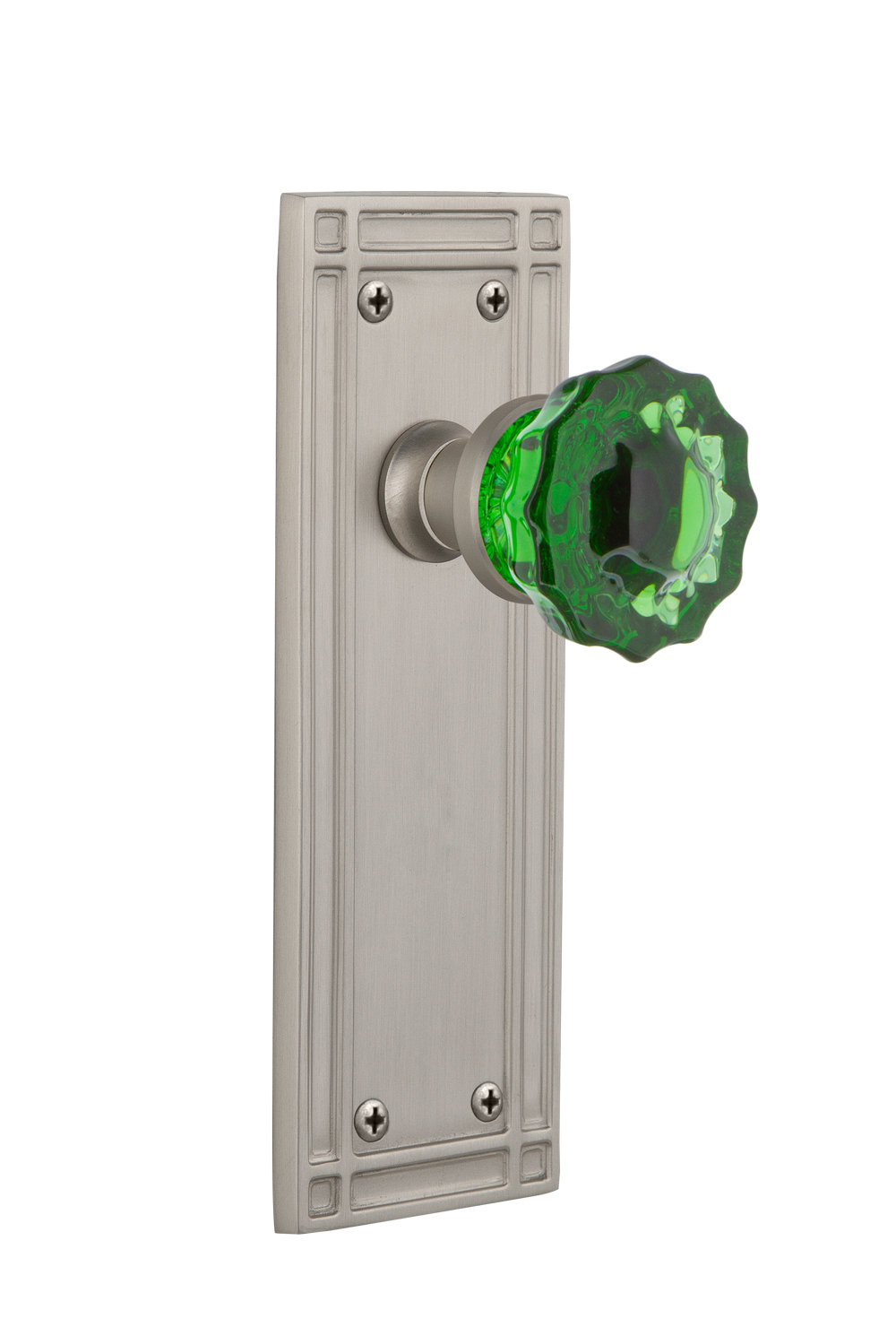 Nostalgic Warehouse Mission Plate with Crystal Emerald Door Knob | Wayfair