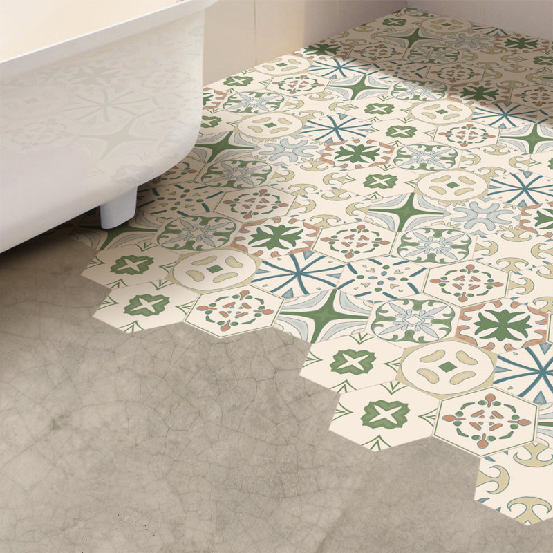Latitude Run Seamingless Hexagon 20cm x 23cm PVC Mosaic Tile | Wayfair ...