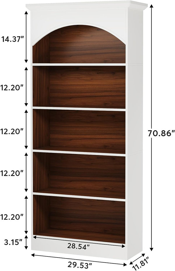 Latitude Run® 70.9'' Tall Bookcase & Reviews | Wayfair