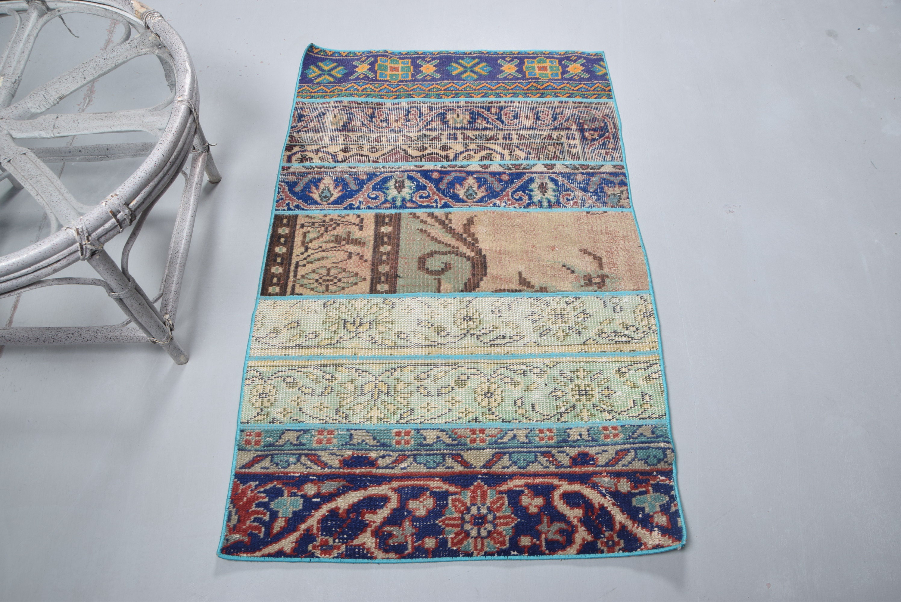 Bungalow Rose Handmade Vintage Turkish Green Small Wool Rug with ...