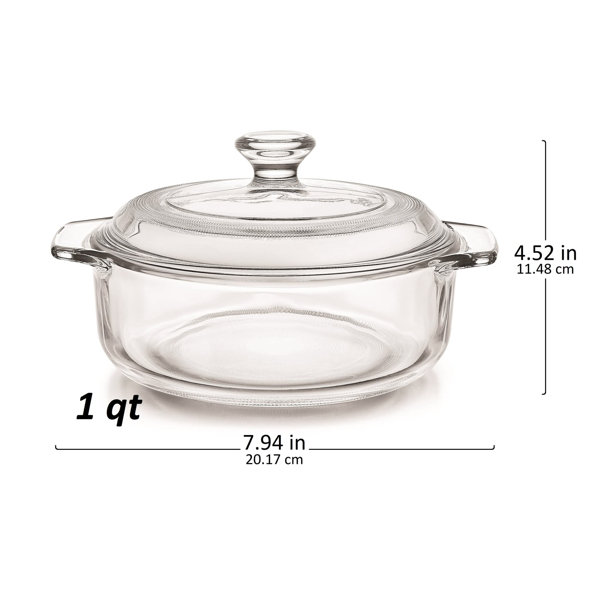 Libbey Baker's Basics 2-Piece Glass Casserole Baking Dish Set With ...