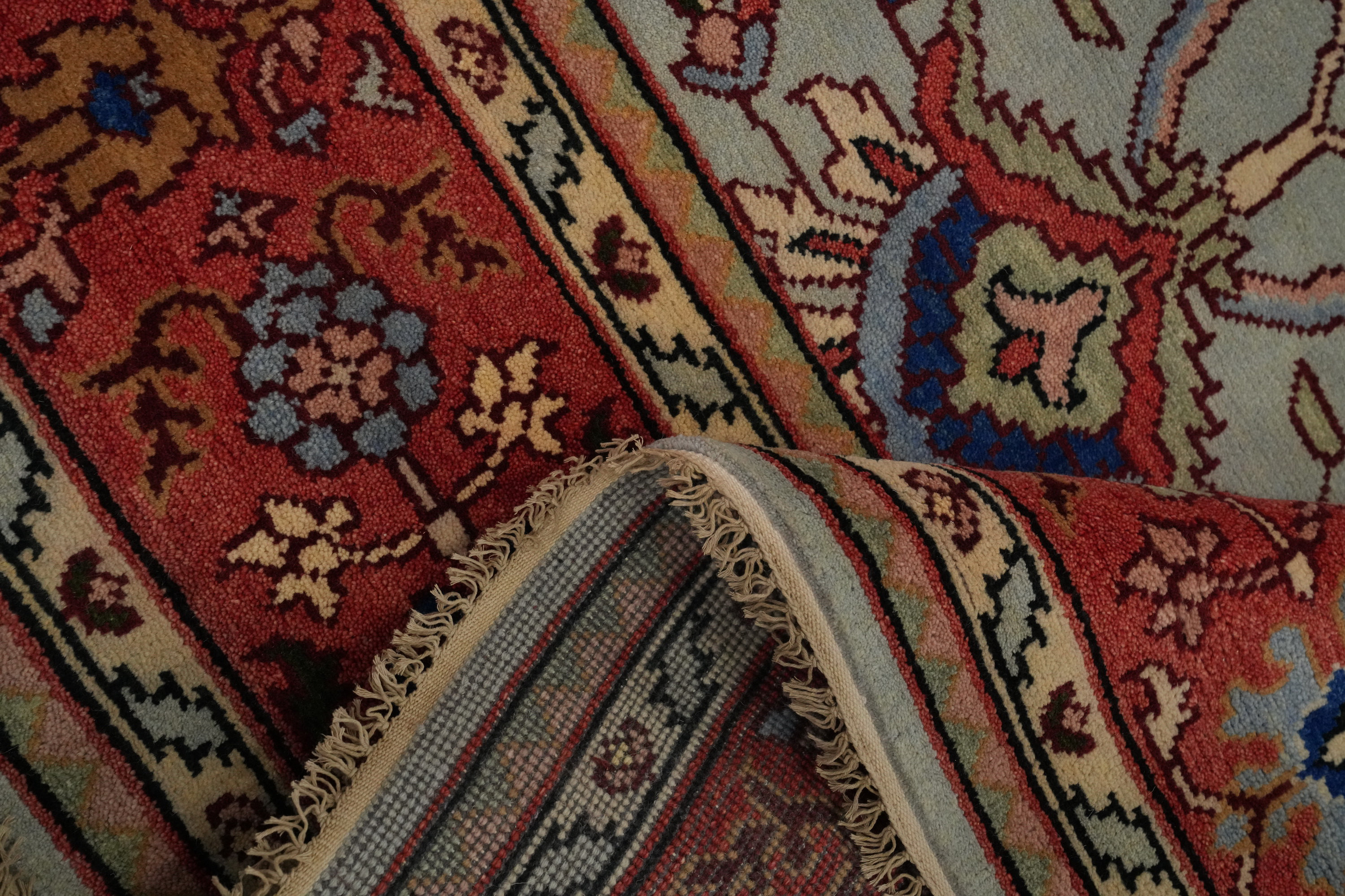 Wildon Home® Floral Wool Transitional Oushak Handmade Large Rug 10x20 ...