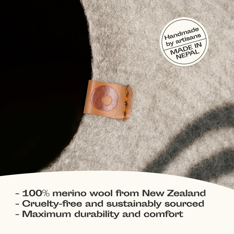 Archie & Oscar™ Cat Bed Cave Premium Felt - Handmade | Wayfair