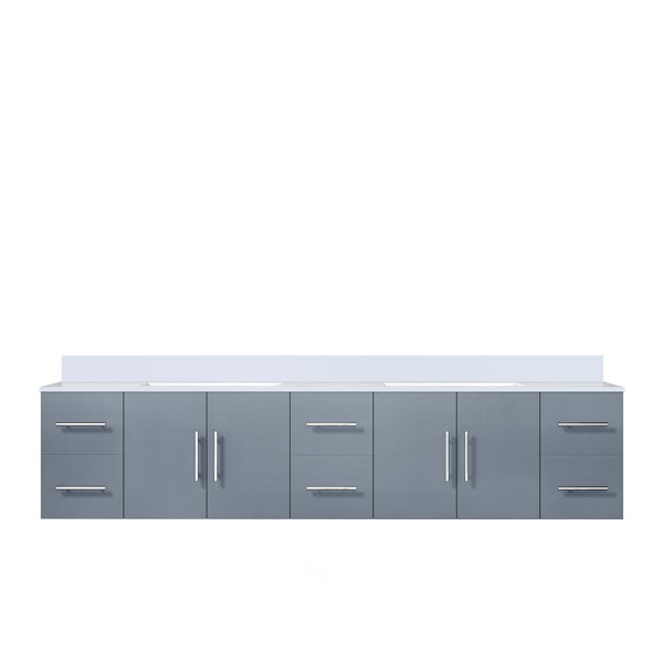 Lexora Geneva 83.75'' Double Bathroom Vanity with Cultured Marble Top ...