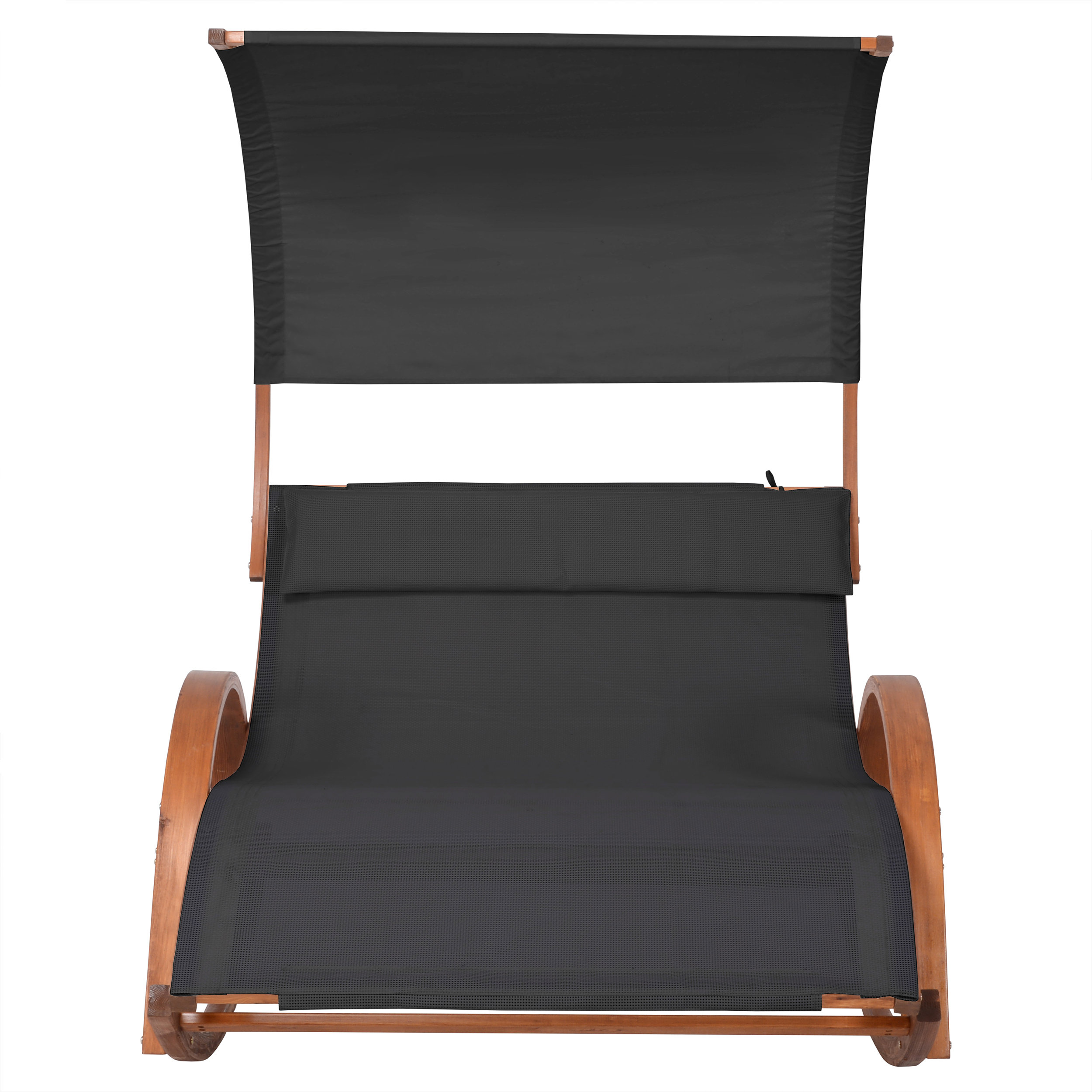 Deko Living 68'' Wide Outdoor Cedar Wood Patio Lounge Daybed with PVC ...