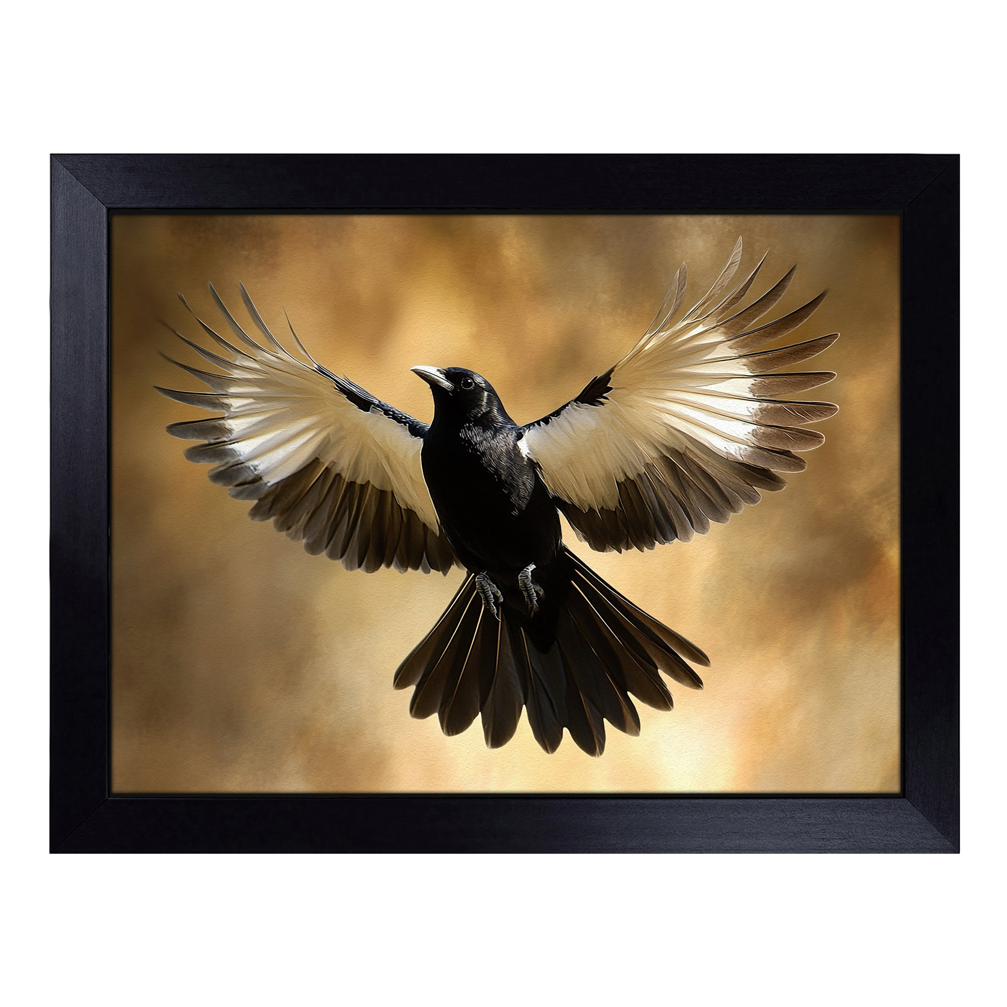 17 Stories Magpie Digital Bird Lap Tray with Cushion | Wayfair.co.uk