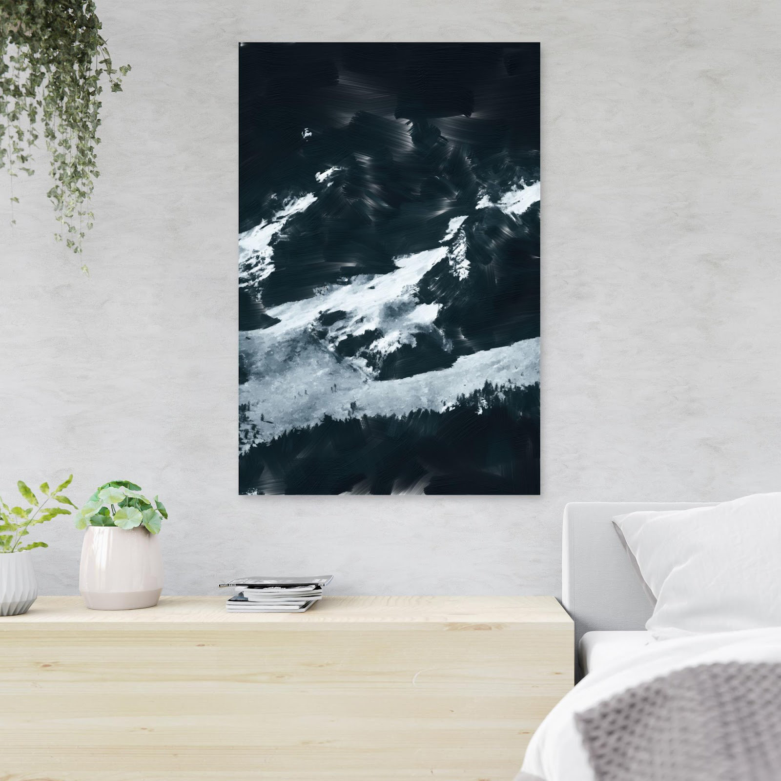 Red Barrel Studio Glacier Mountains During Night - 1 Piece Rectangle ...