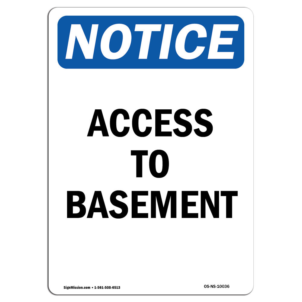 SignMission Access to Basement Sign | Wayfair