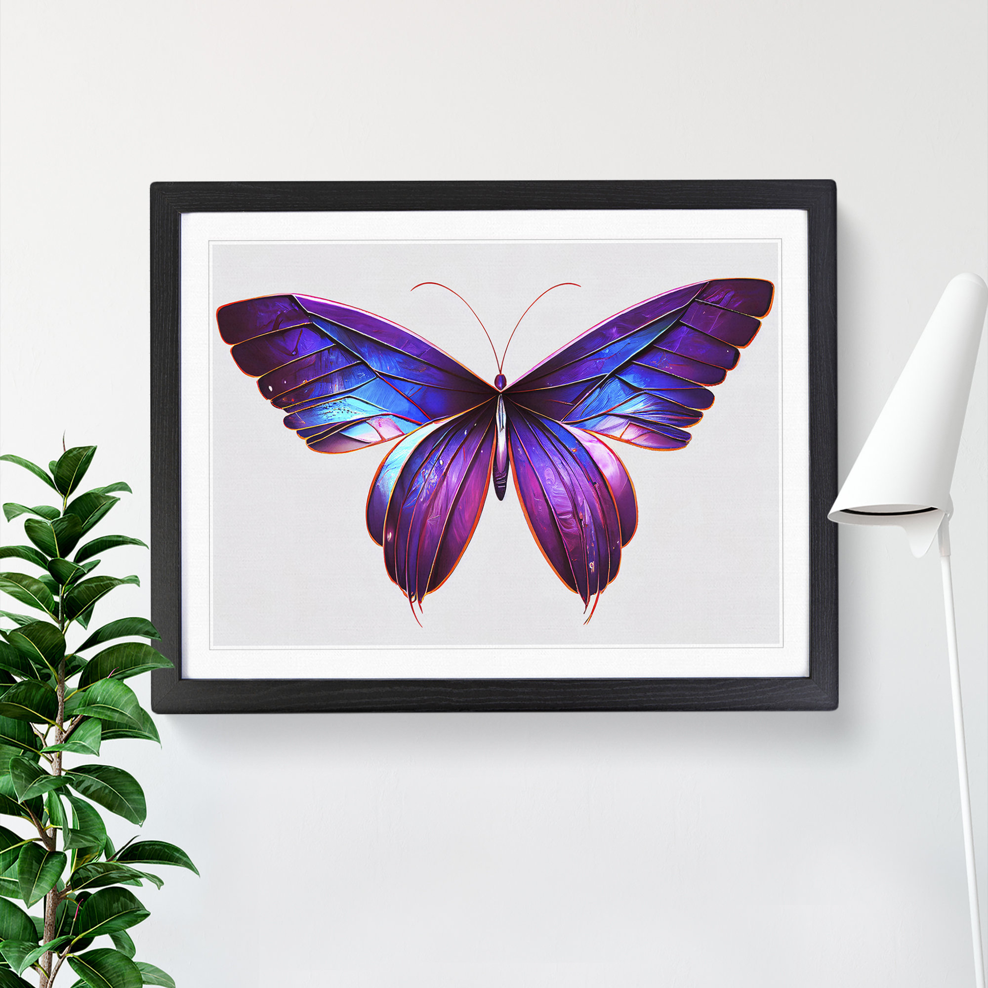 Brambly Cottage Boundless Butterfly - Picture Frame Graphic Art ...
