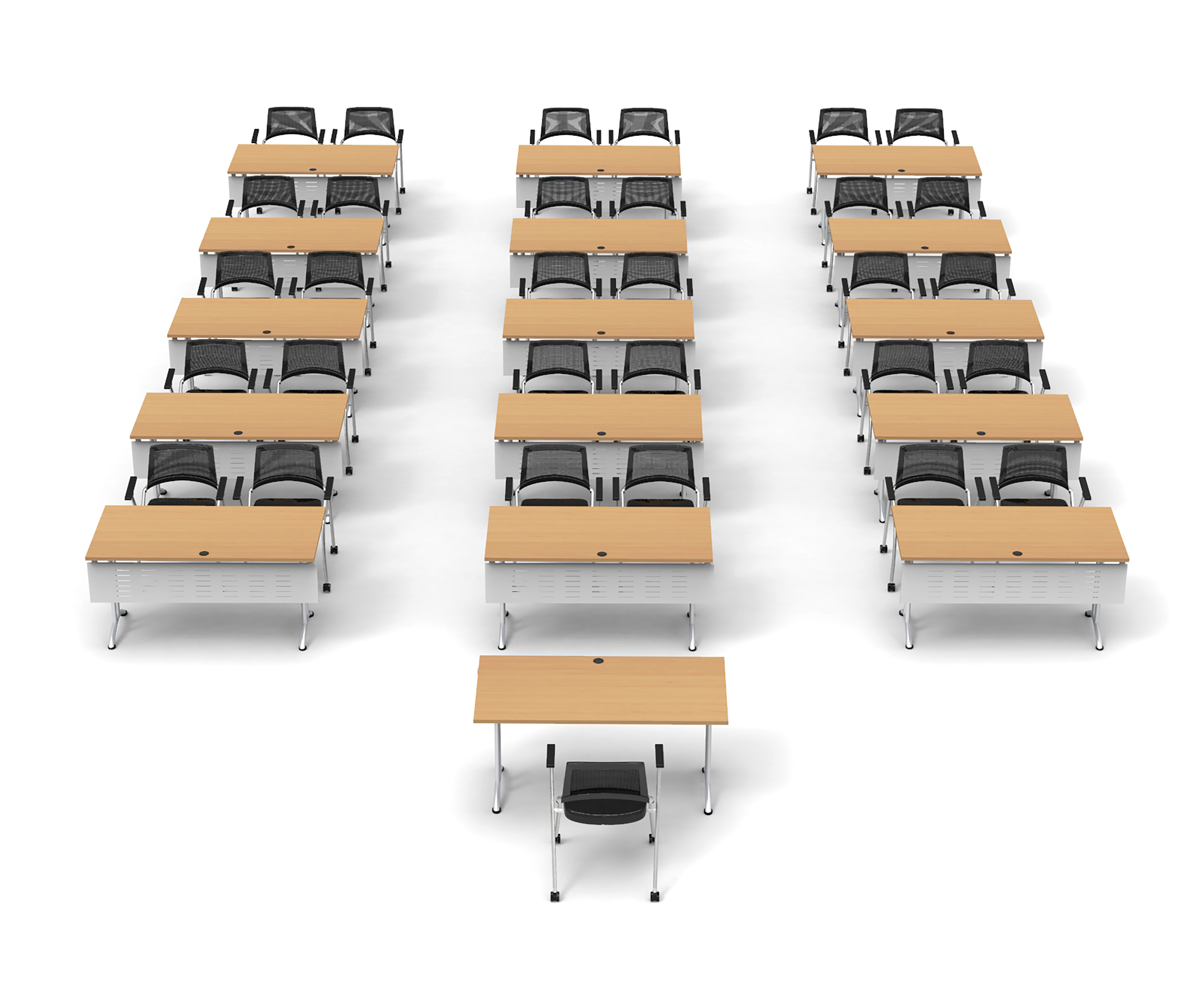 TeamWORK Tables 31 Person Training Meeting Seminar Tables with Modesty ...