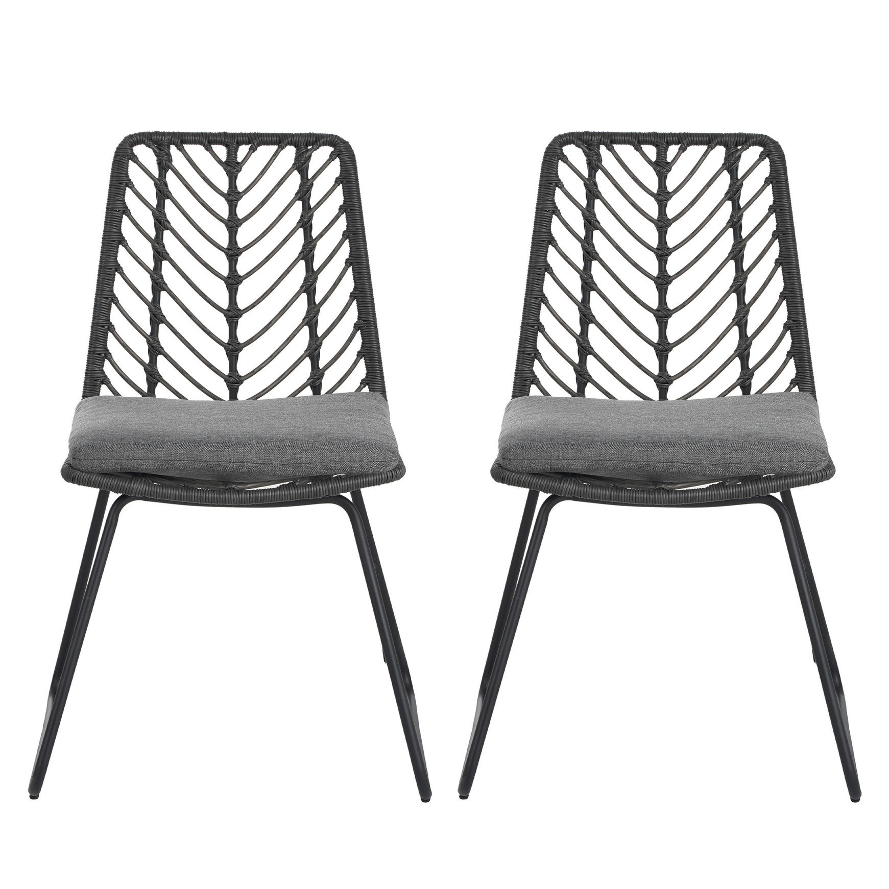 Corrigan Studio® Chair With 2 Gray Back Cushions For Outdoor ...