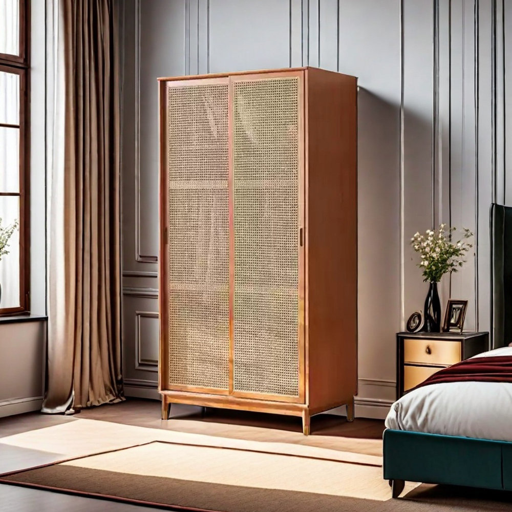 Parttlion European style modern simple retro wardrobe | Wayfair