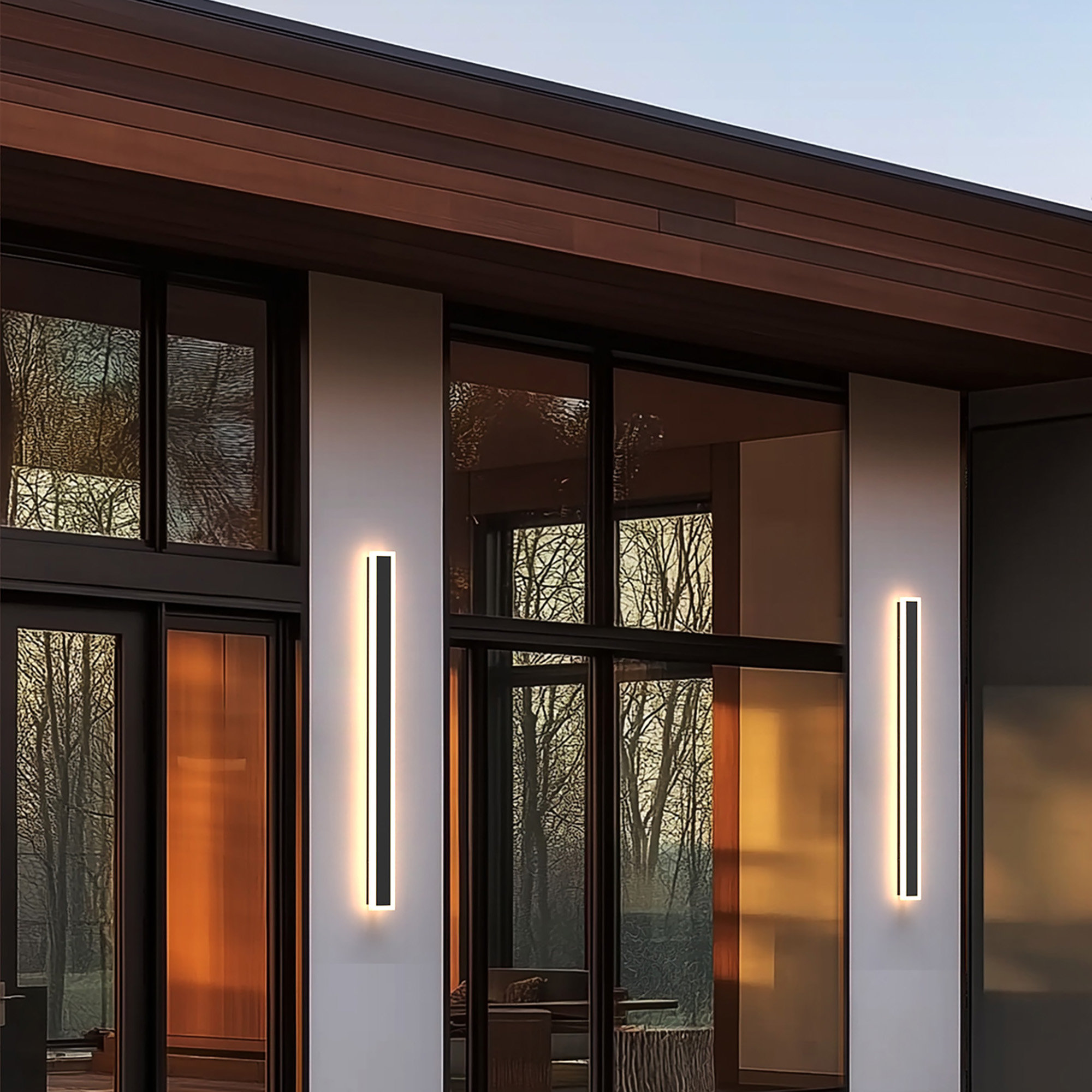 Ivy Bronx 35.4in Linear Outdoor Wall Light IP65 Waterproof | Wayfair