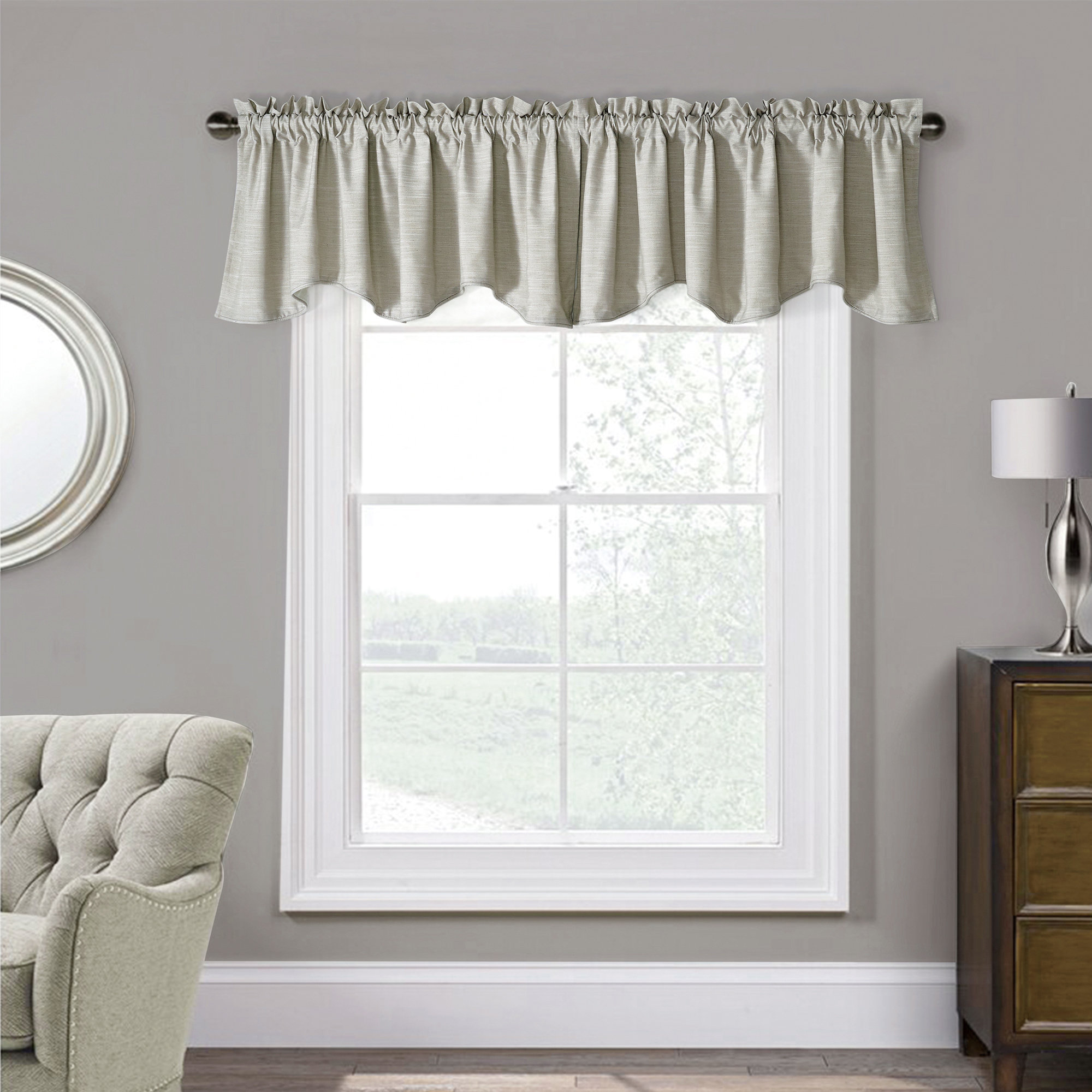 Home Soft Things Linen Scalloped 60'' Window Valance & Reviews | Wayfair