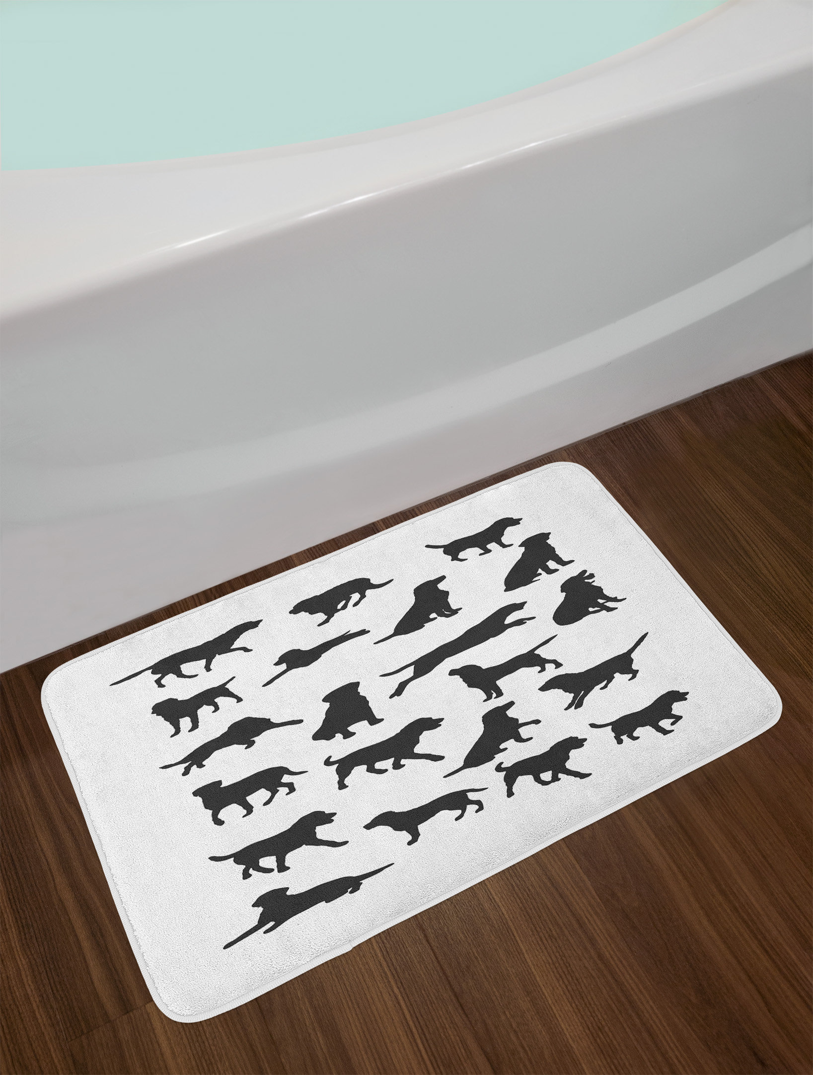 East Urban Home Bath Mat, Non Slip Backing, 30.2" x 20", Brown Chestnut ...