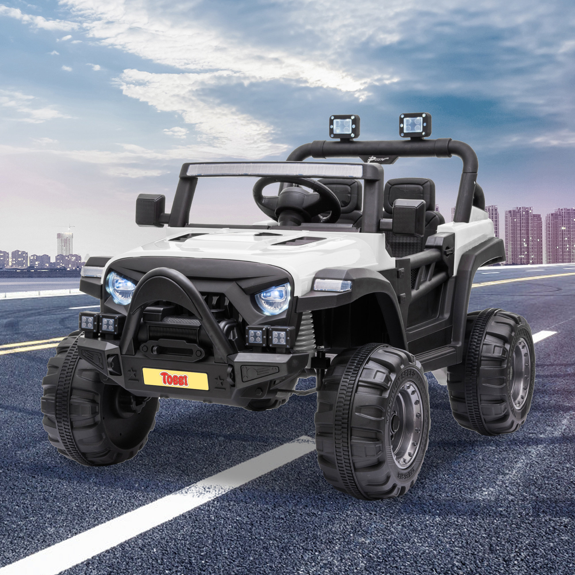 Tobbi 12V Kids Ride On Truck Car Kids' Electric Vehicles w/Parent ...