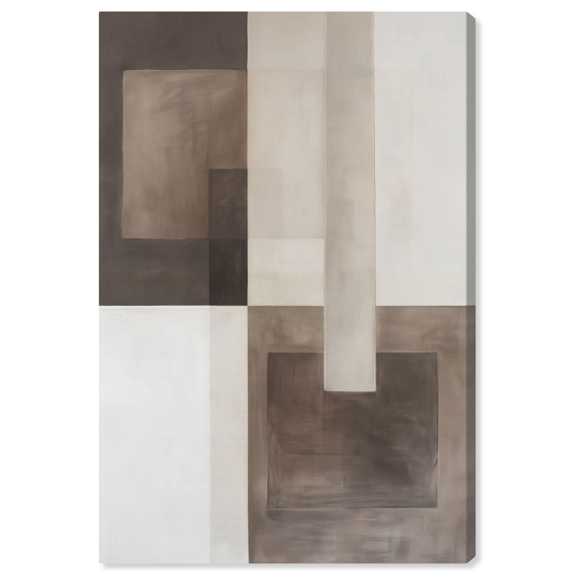 Art Remedy Tonal Intersection I Canvas Earthy Abstract Art by Art ...