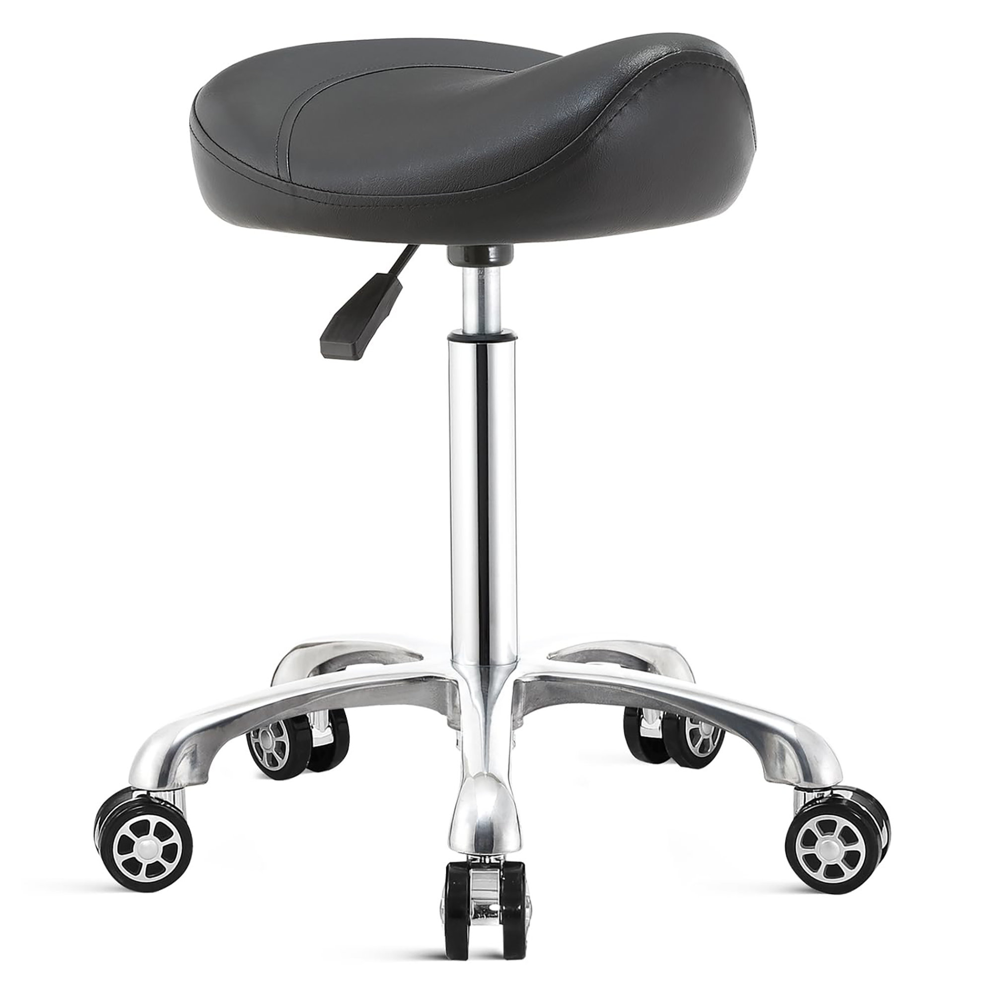 Inbox Zero Saddle Stool Chair with Wheels | Wayfair