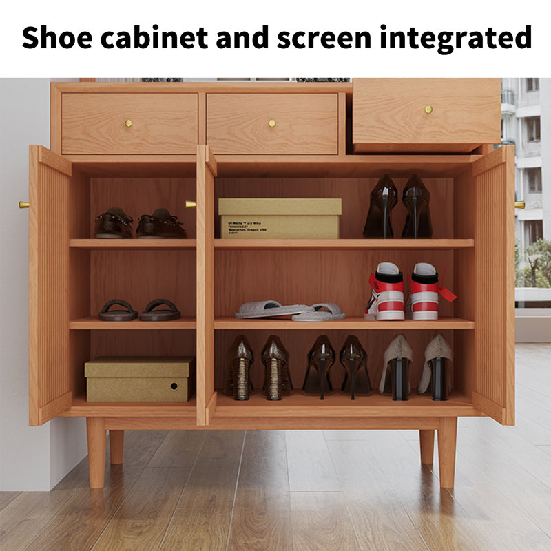 ComfySofa.s Solid Wood Entryway Partition Cabinet | Wayfair