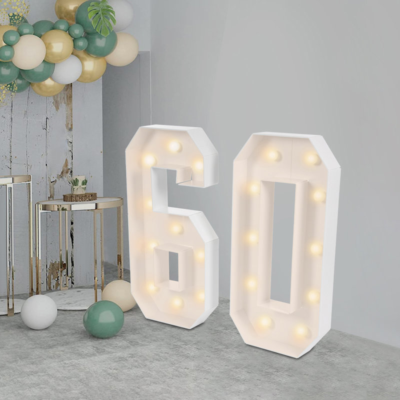 CNCEST Light Up Numbers For Birthday Decorations | Wayfair