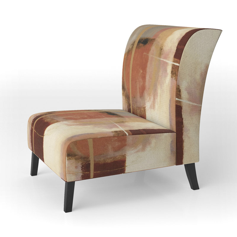 Ivy Bronx Chocolate Brown Elementary III - Upholstered Abstract Accent ...