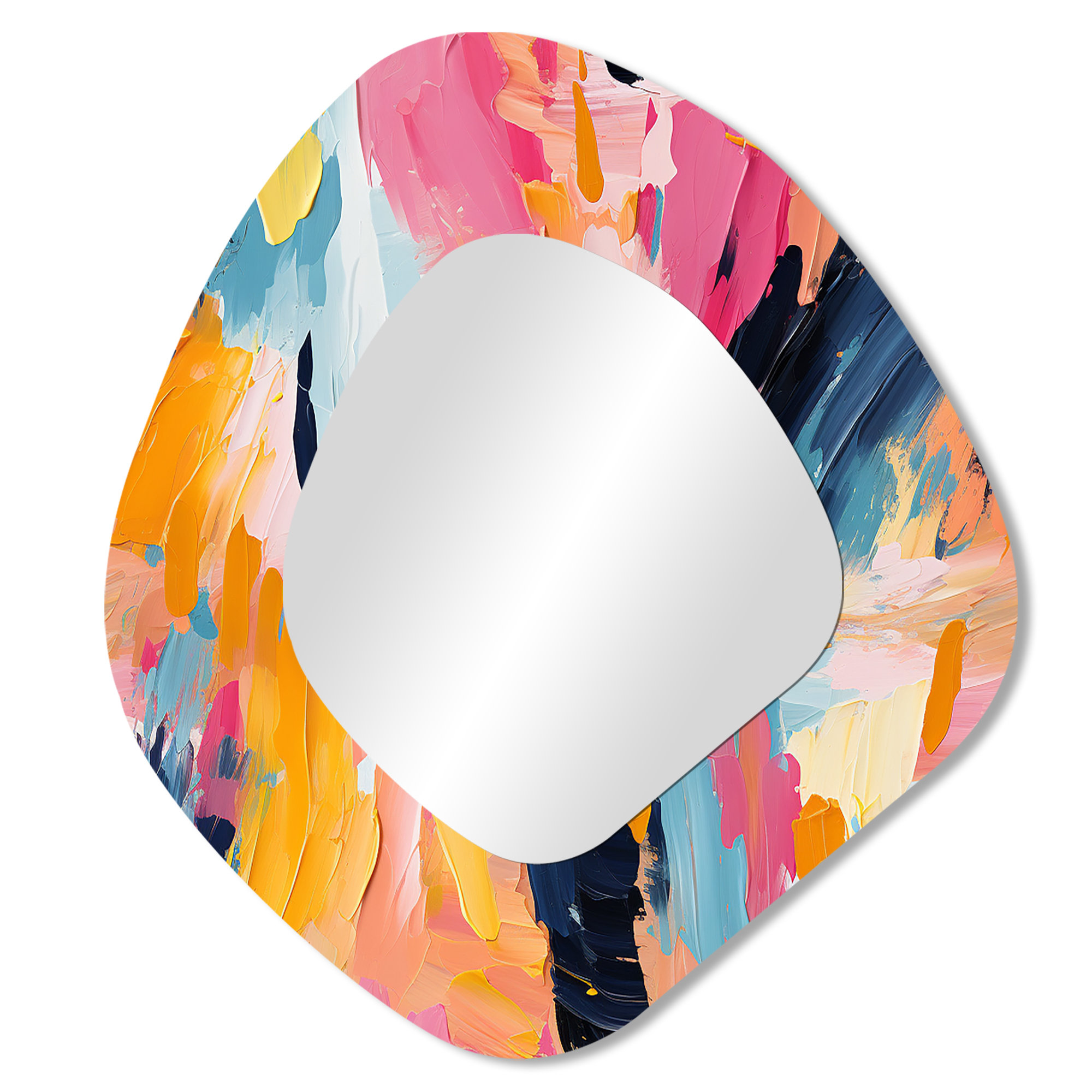 Design Art Colorful Paint Swirl Bliss III - Abstract Unique Shape Wall ...