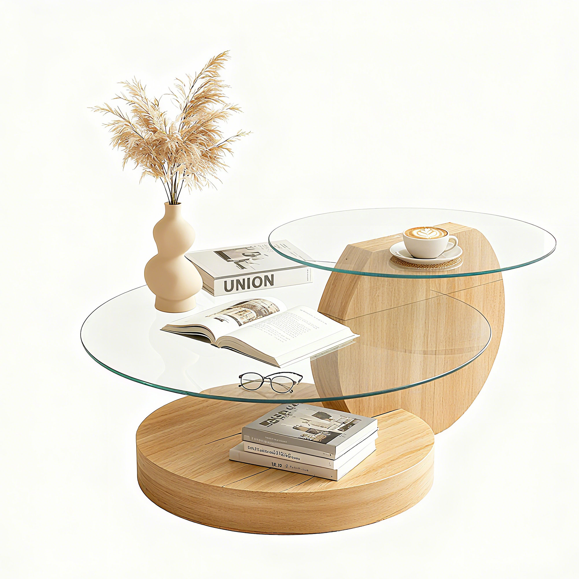 Ivy Bronx Double Layer Round Coffee Table | Wayfair