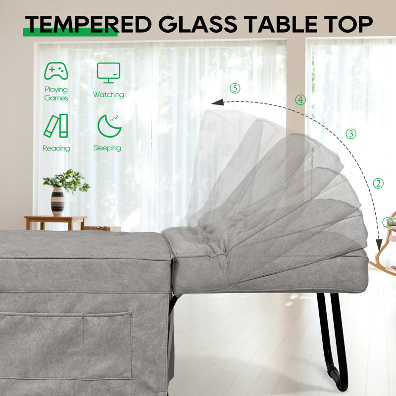 Ebern Designs Bocanegra 73'' Length 4-in-1 Multi-function Convertible ...