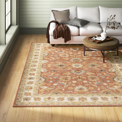 Birch Lane™ Arden Handmade Wool Orange Rug & Reviews | Wayfair