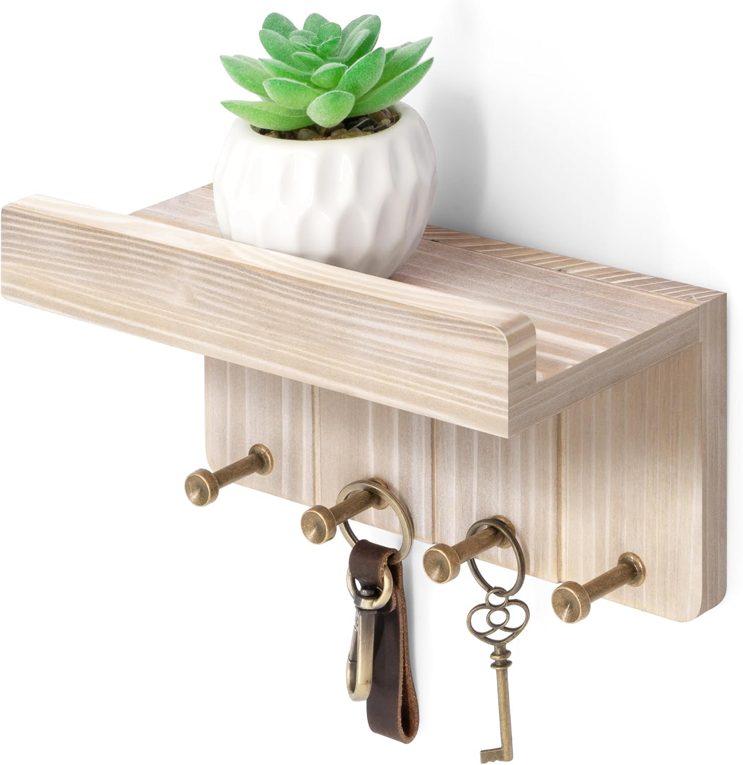 Ebern Designs Small Key Holder Wall Mount - 8 inch Key and Mail Holder ...