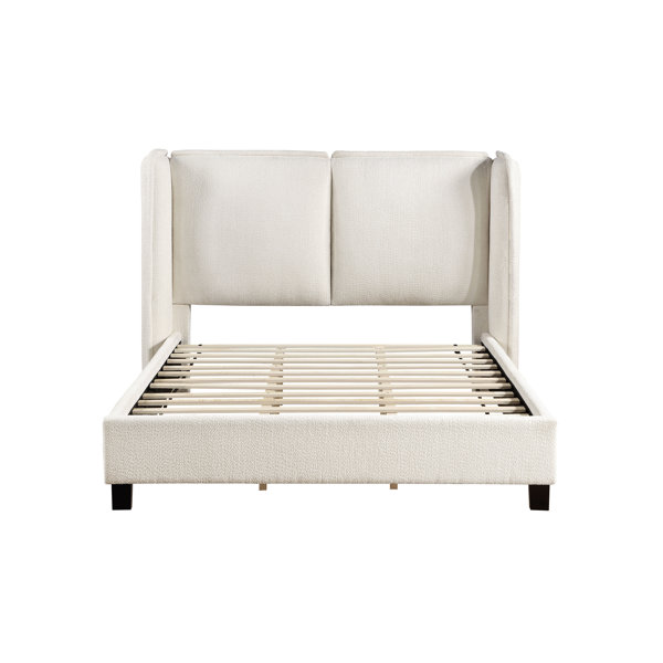 Furniture of America Upholstered Wingback Bed | Wayfair